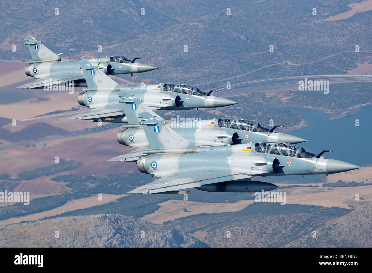The Greek Hellenic Air Force Dassault Mirage 2000-5BG fighters ...