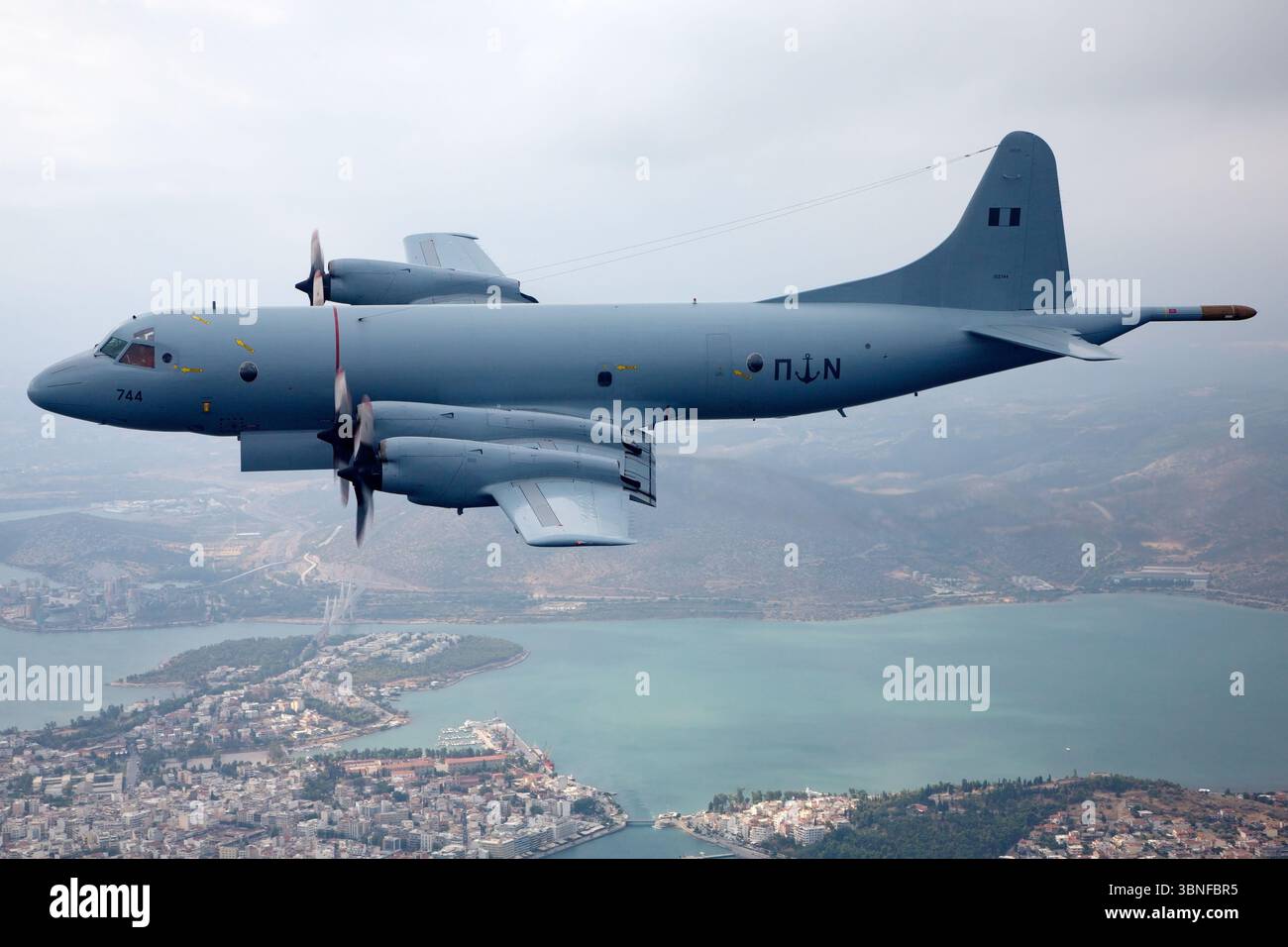 The Lockheed P-3B-HN Orion, registered 152744, is an advanced maritime patrol aircraft operated ...