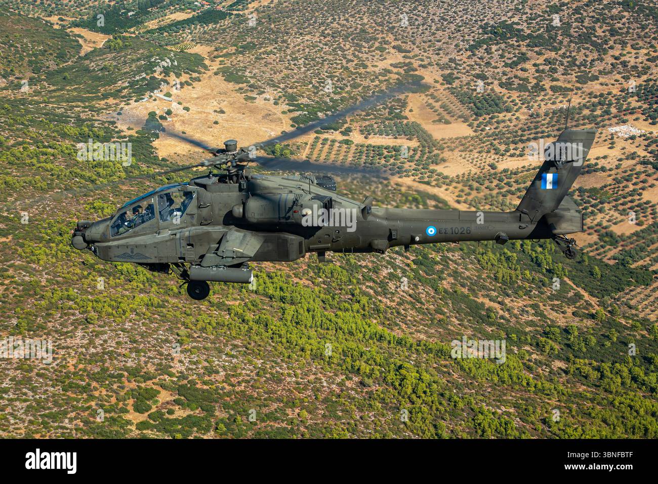 The Boeing AH-64DHA Apache, with registration ES1026, is an advanced ...