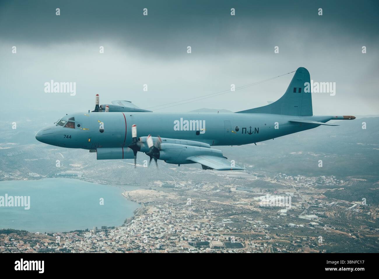 Hellenic Navy Lockheed P-3B-HN Orion 152744 provides maritime ...