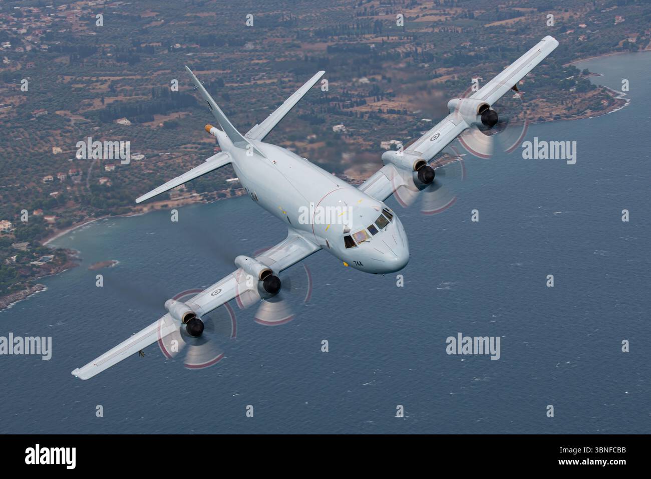 The Greek Hellenic Navy's Lockheed P-3B-HN Orion, tail number 152744 ...