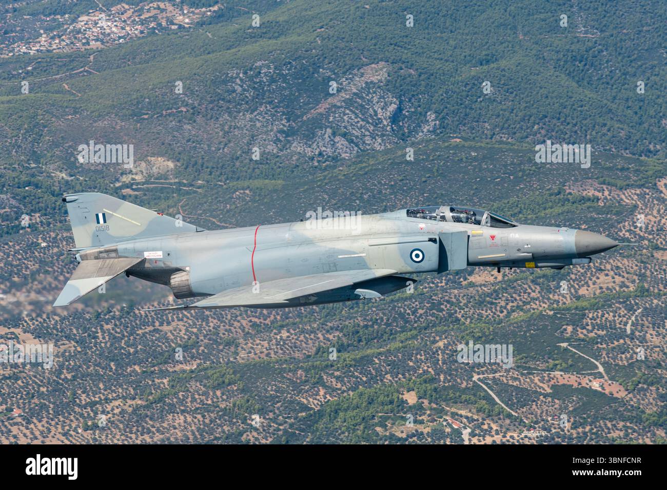 The Greek Hellenic Air Force’s McDonnell Douglas F-4E AUP Phantom II, registered 01518, is a ...