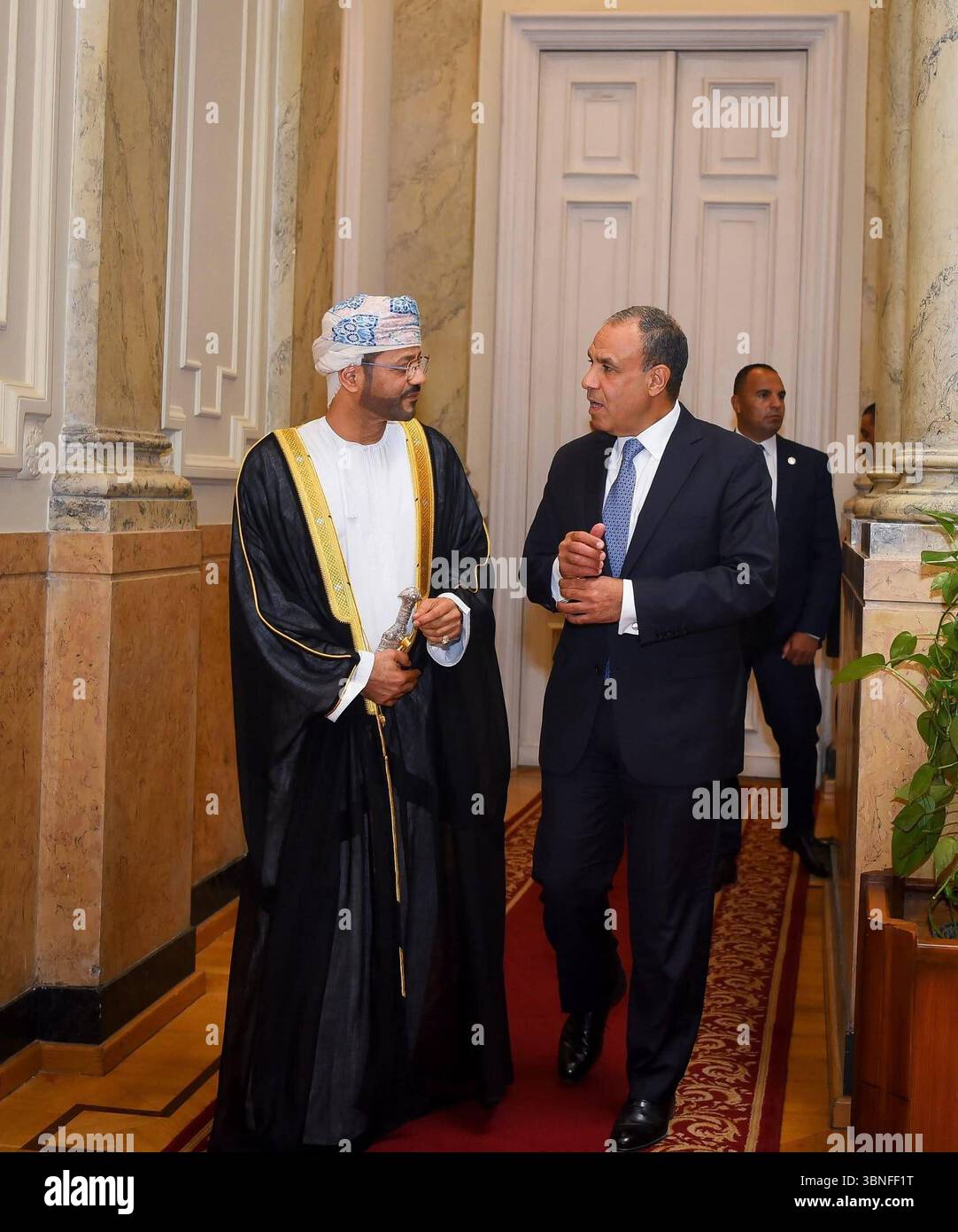 Egyptian Minister of Foreign Affairs and Immigration, Badr Abdel Aty, receives Omani Minister of ...
