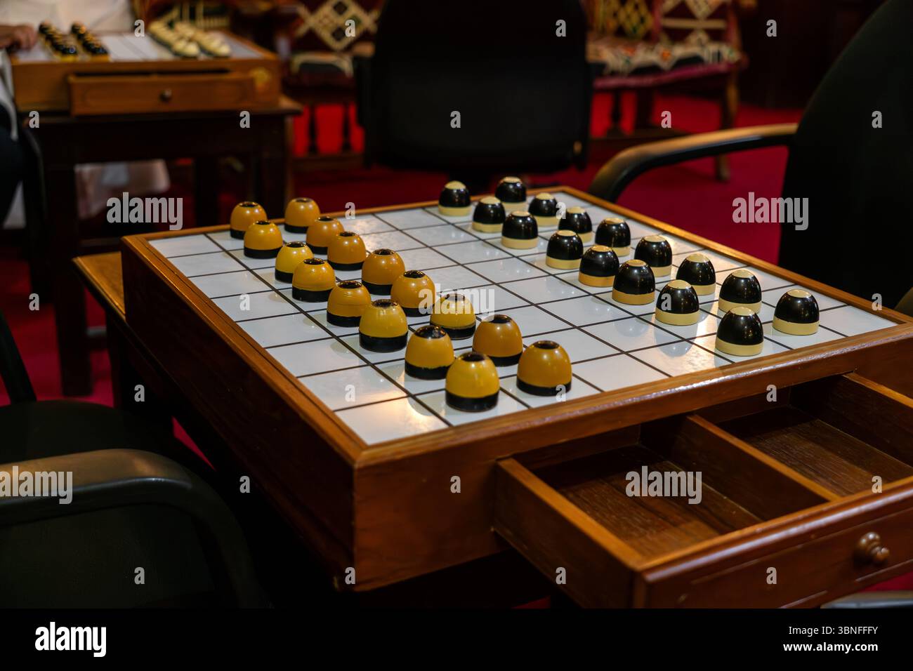 Dama is a traditional Qatari or Arabic board game played on a checkered ...