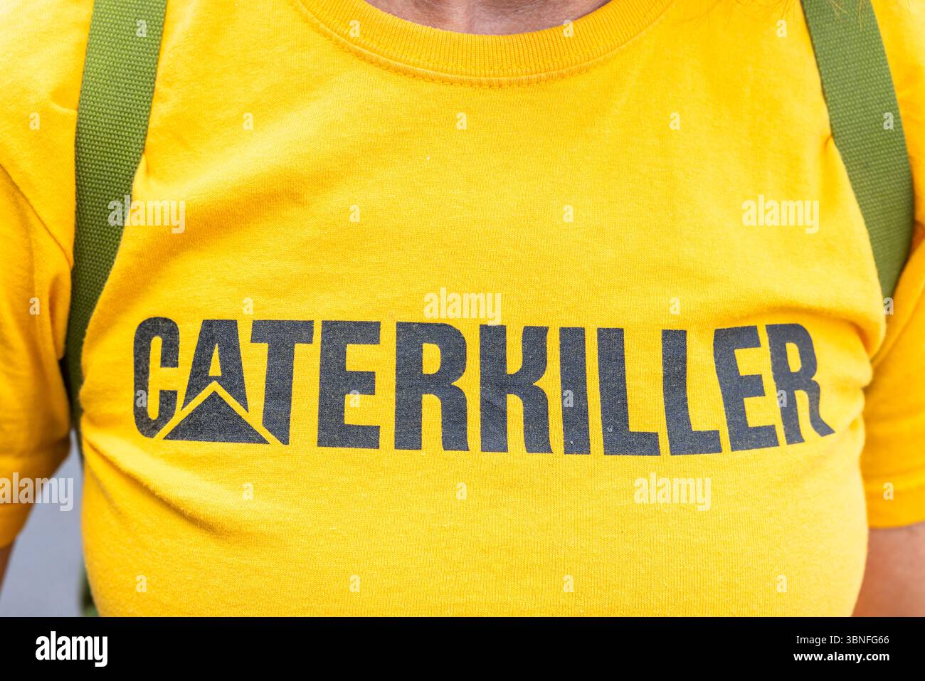 Shipley, UK. 02 JUL, 2025. "Caterkiller" T-shirt calling out the heavy ...