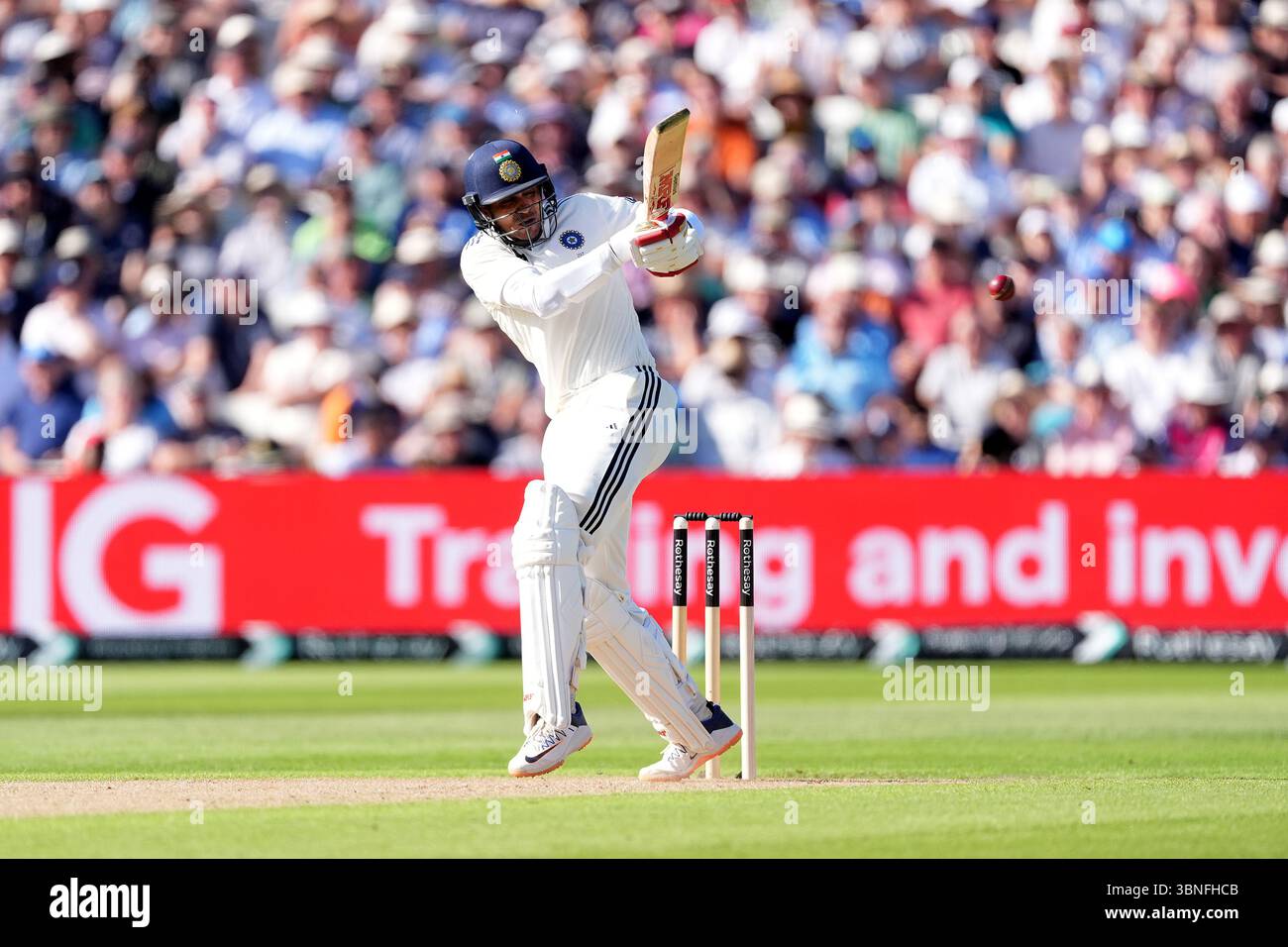 India's Shubman Gill batting on day one of the Second Rothesay Men's ...