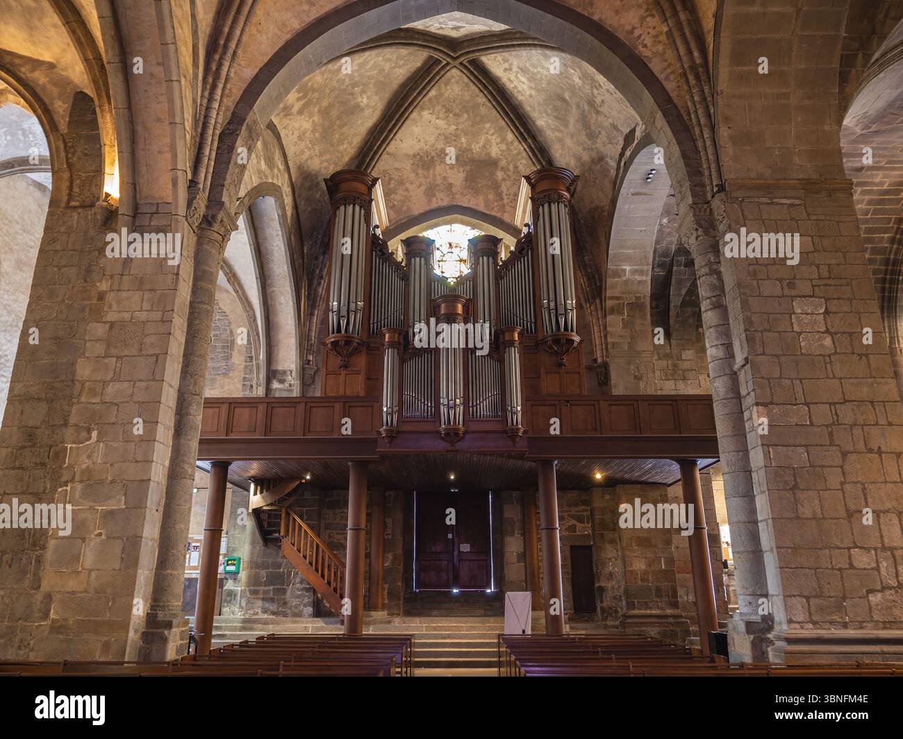 French classical-style pipe organ on the gallery of Saint-Vincent ...