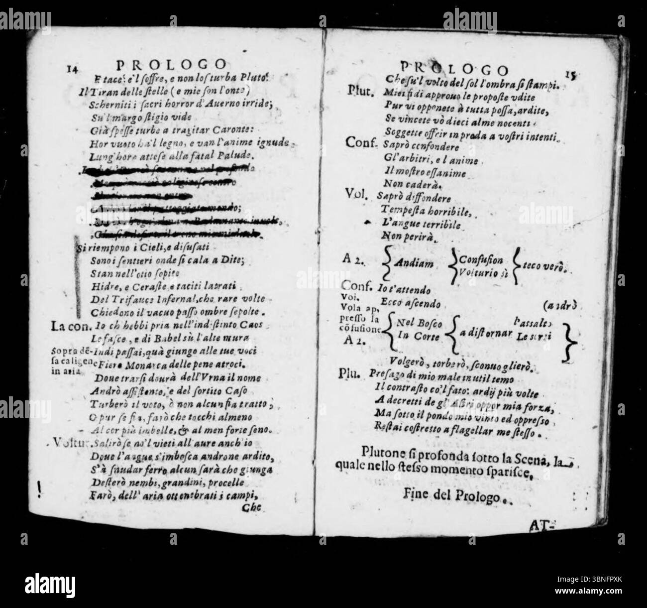 Libretto of L'Orimonte by Nicolò Minato, 1650 Stock Photo - Alamy
