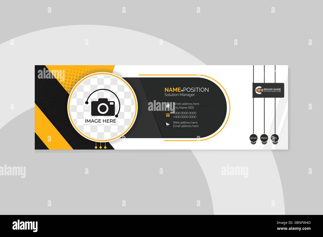 Modern and stylish email signature template design Stock Vector Image ...