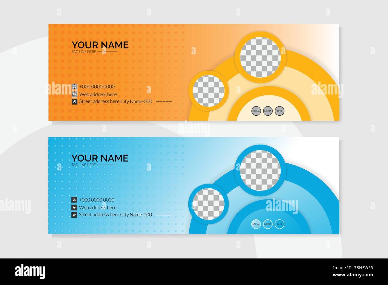 Email signature template design. Corporate email signature banner and ...