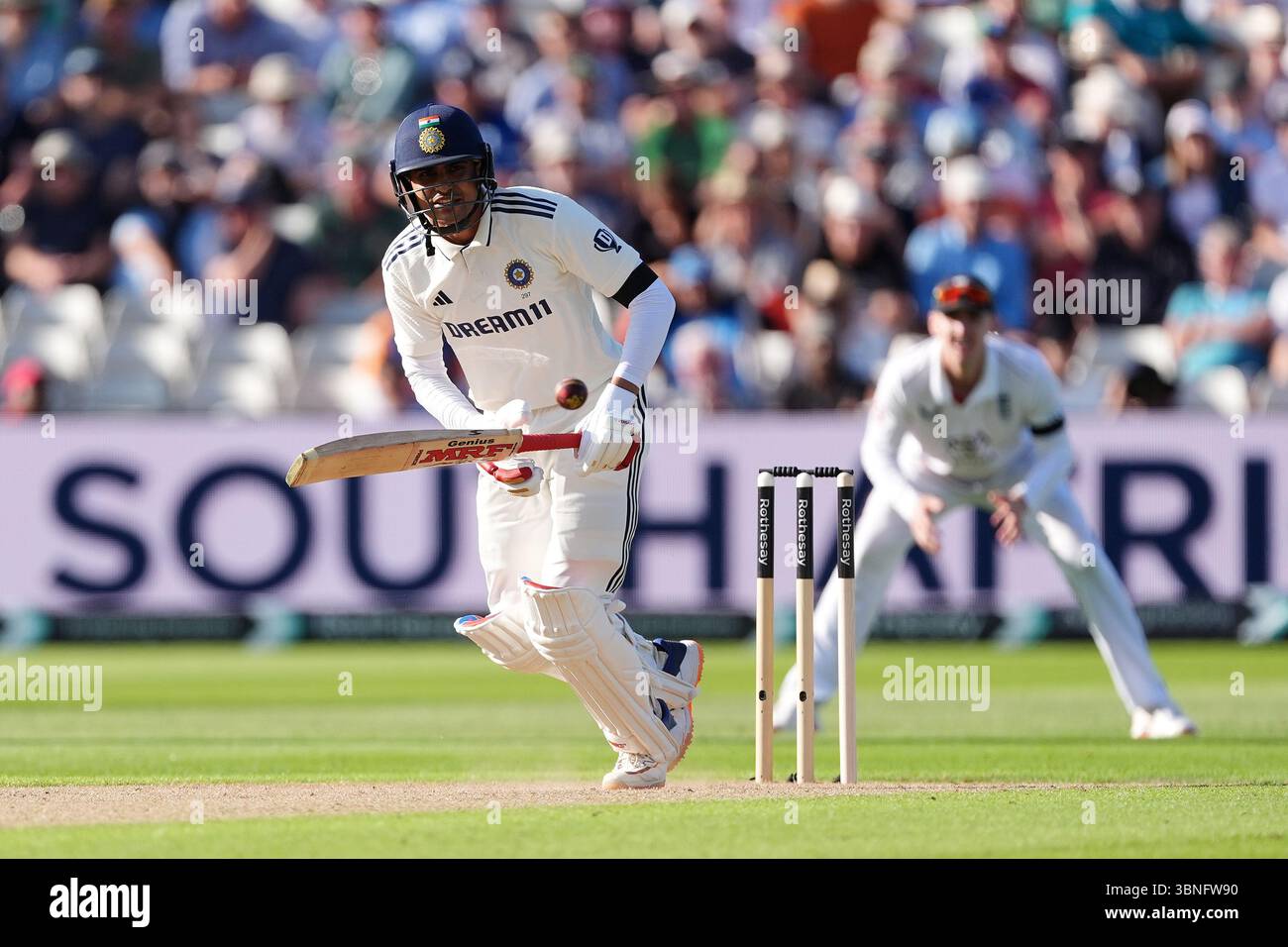 India's Shubman Gill batting on day one of the Second Rothesay Men's ...
