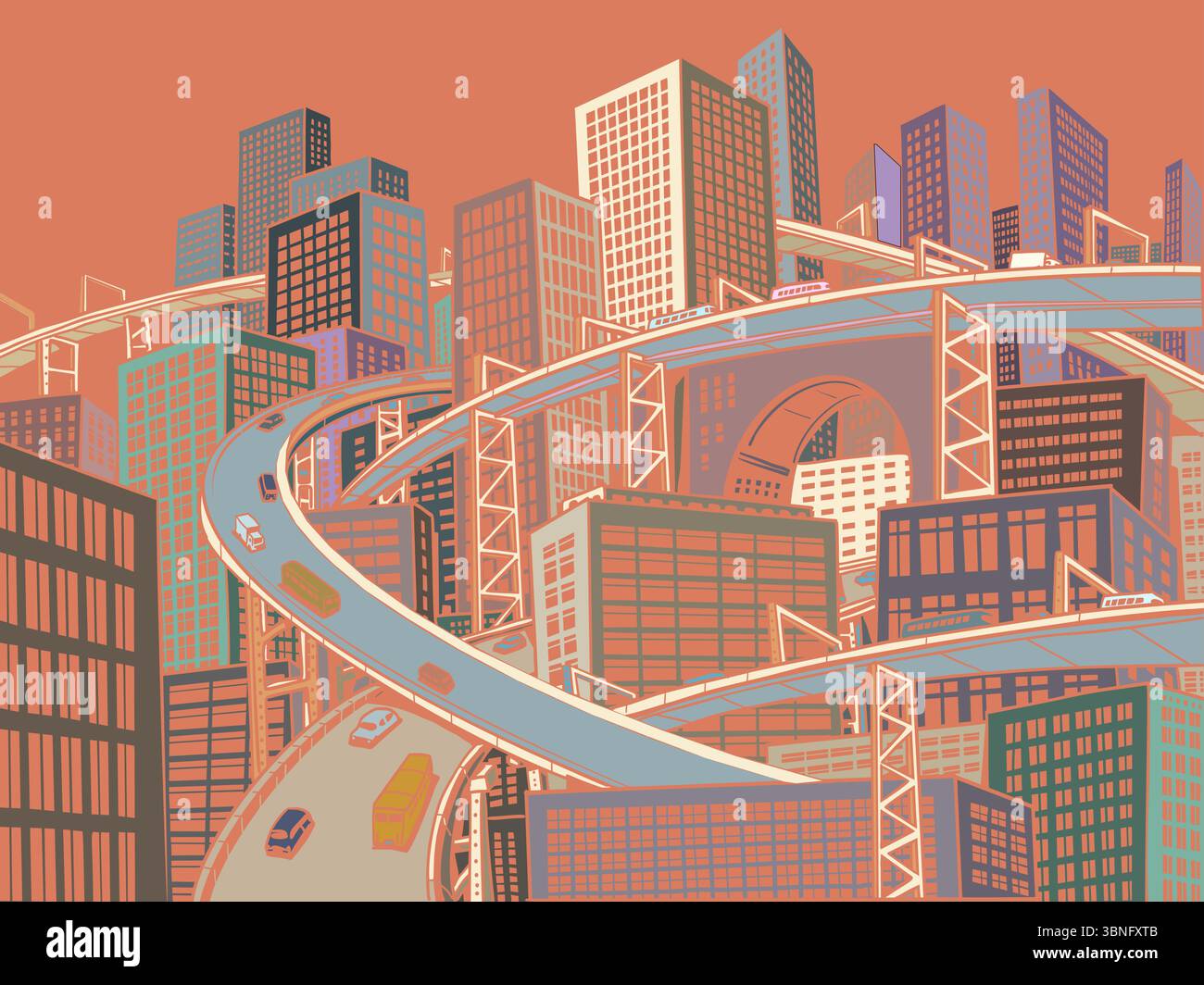 Famous place financial district Stock Vector Images - Alamy