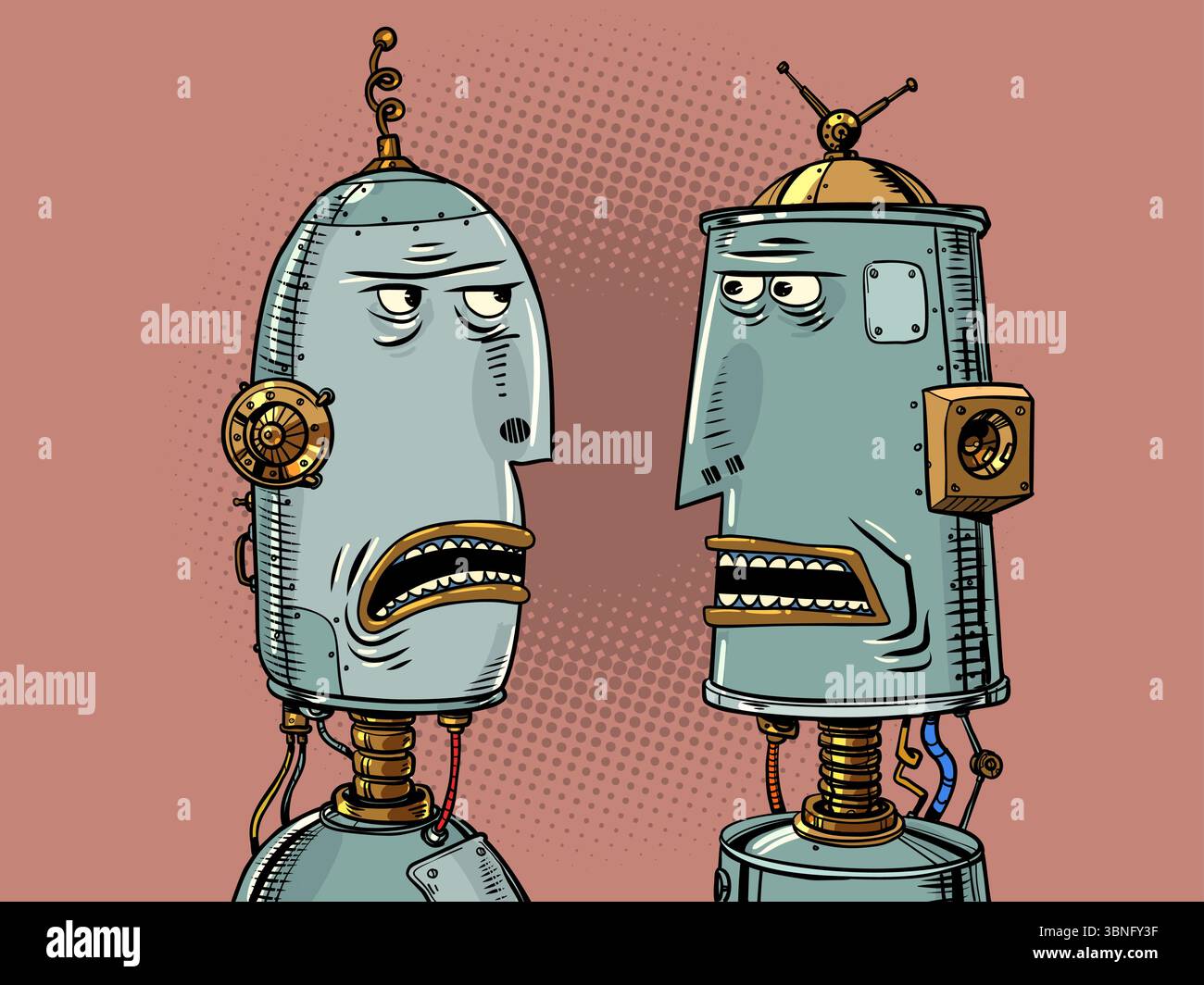 Communication interaction of robots with each other. Development of AI ...