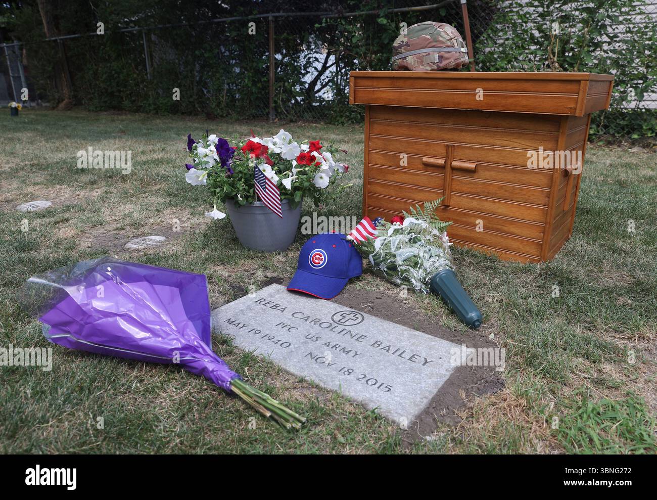 The grave marker of 75-year-old Pfc. Reba C. Bailey, a former missing ...