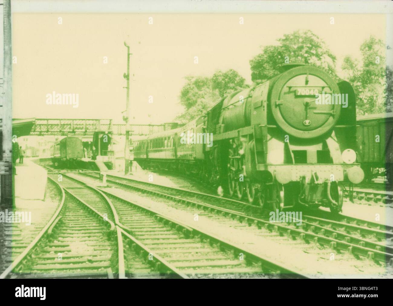LNER BR Britannia Stream Engine 70040 Clive of India, Beccles East ...