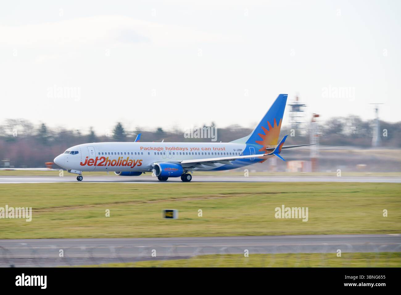 Jet2 Boeing 737 at Manchester international airport airport Stock Photo ...
