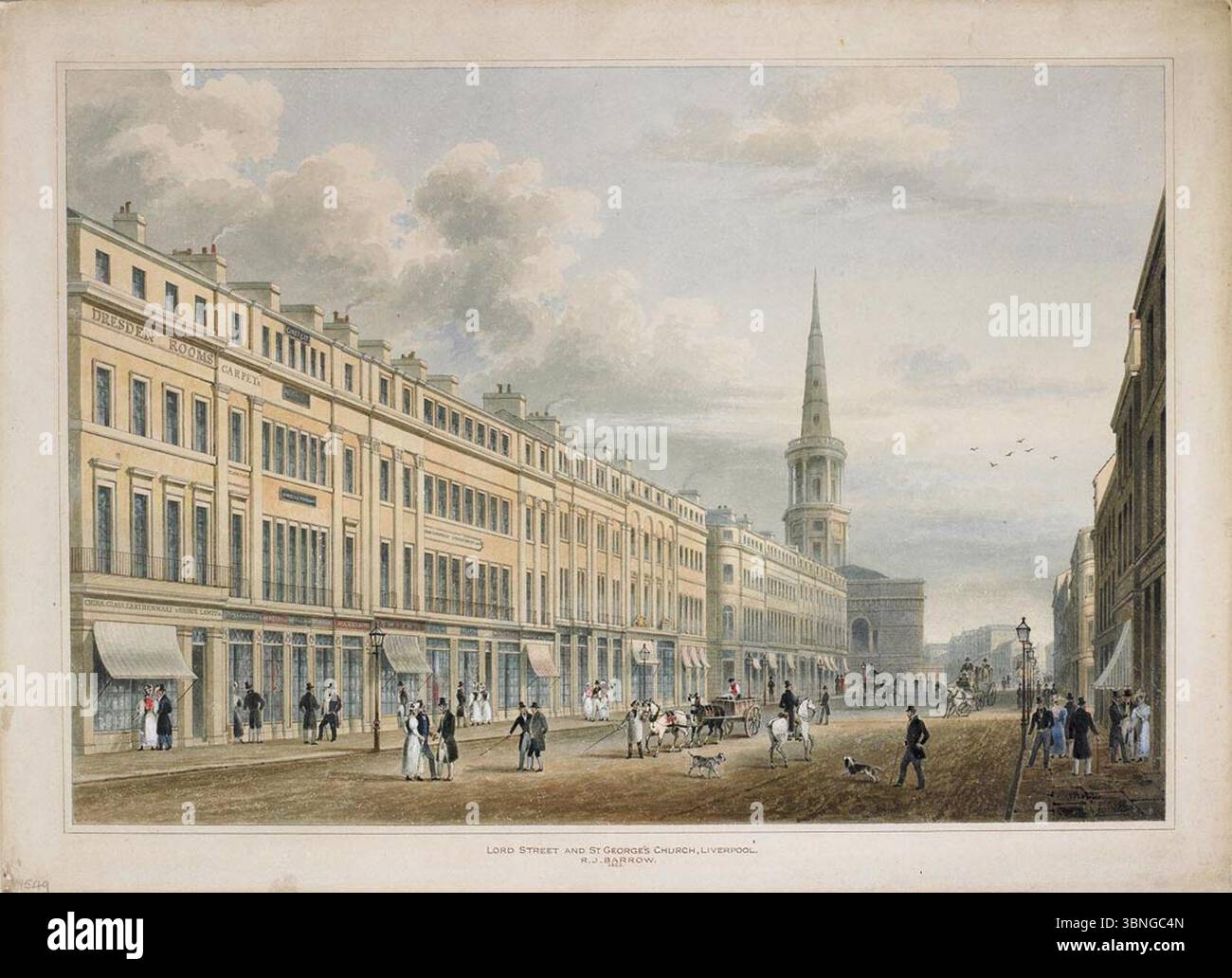Lord Street and St George's Church, Liverpool - Robert Irving Barrow ...