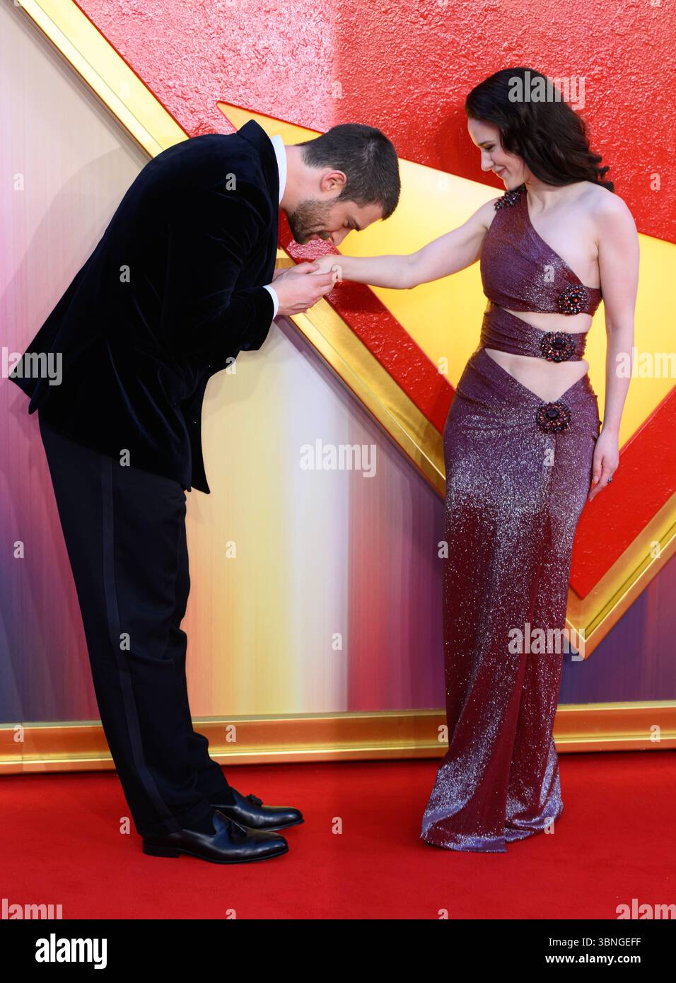 London, UK. July 2nd, 2025. Rachel Brosnahan and David Corenswet at the ...