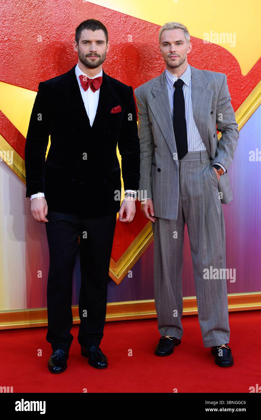 London, UK. July 2nd, 2025. David Corenswet and Nicholas Hoult at the ...