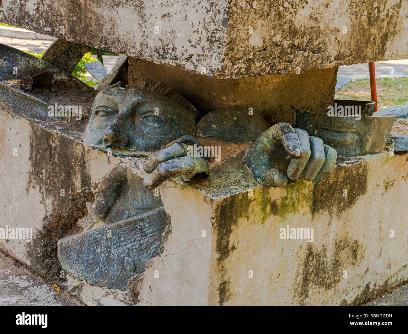 Negative monument to Alfredo Stroessner, longtime dictator of Paraguay ...