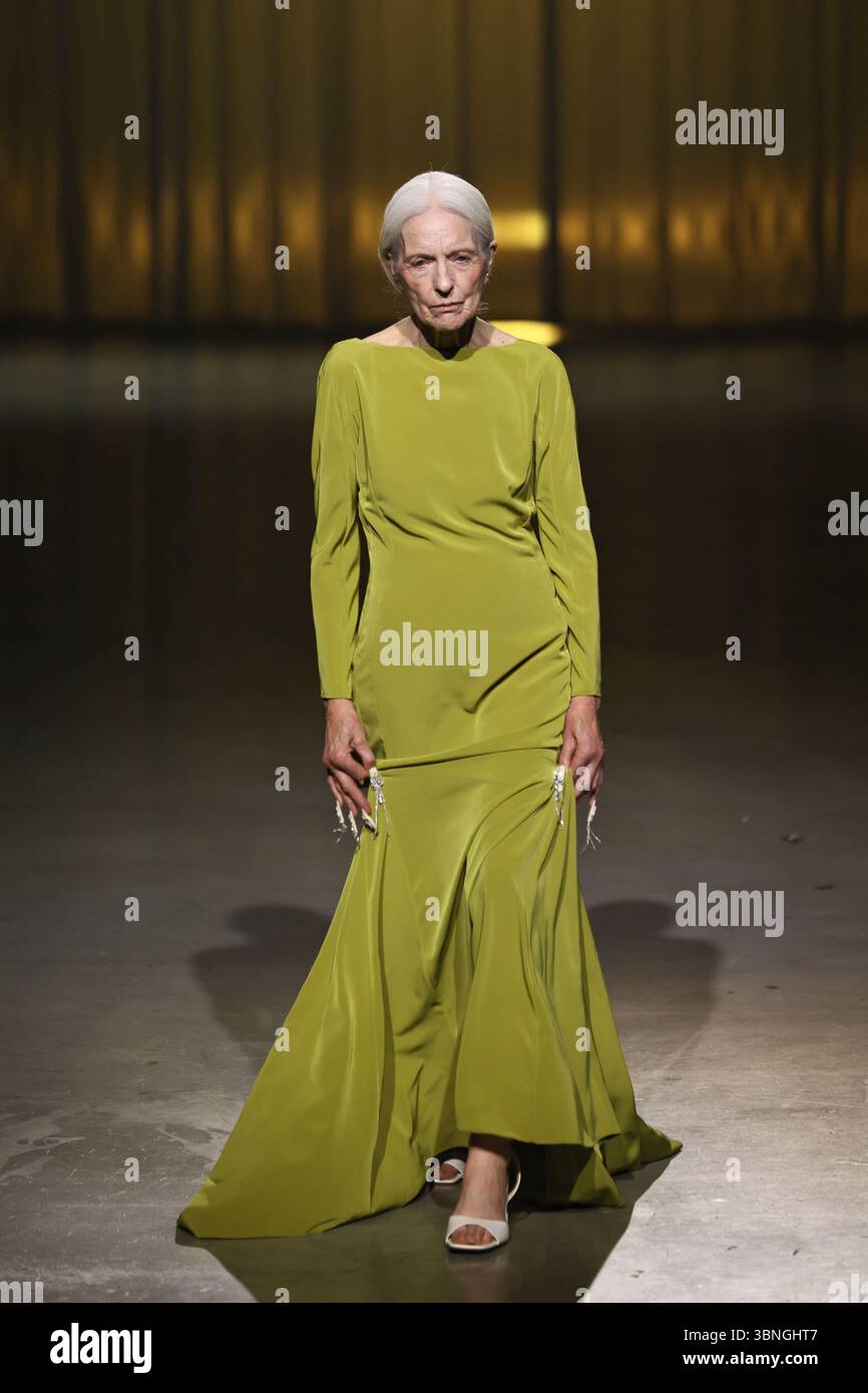 BERLIN, GERMANY - July 2th: A model walks the runway during the Danny ...