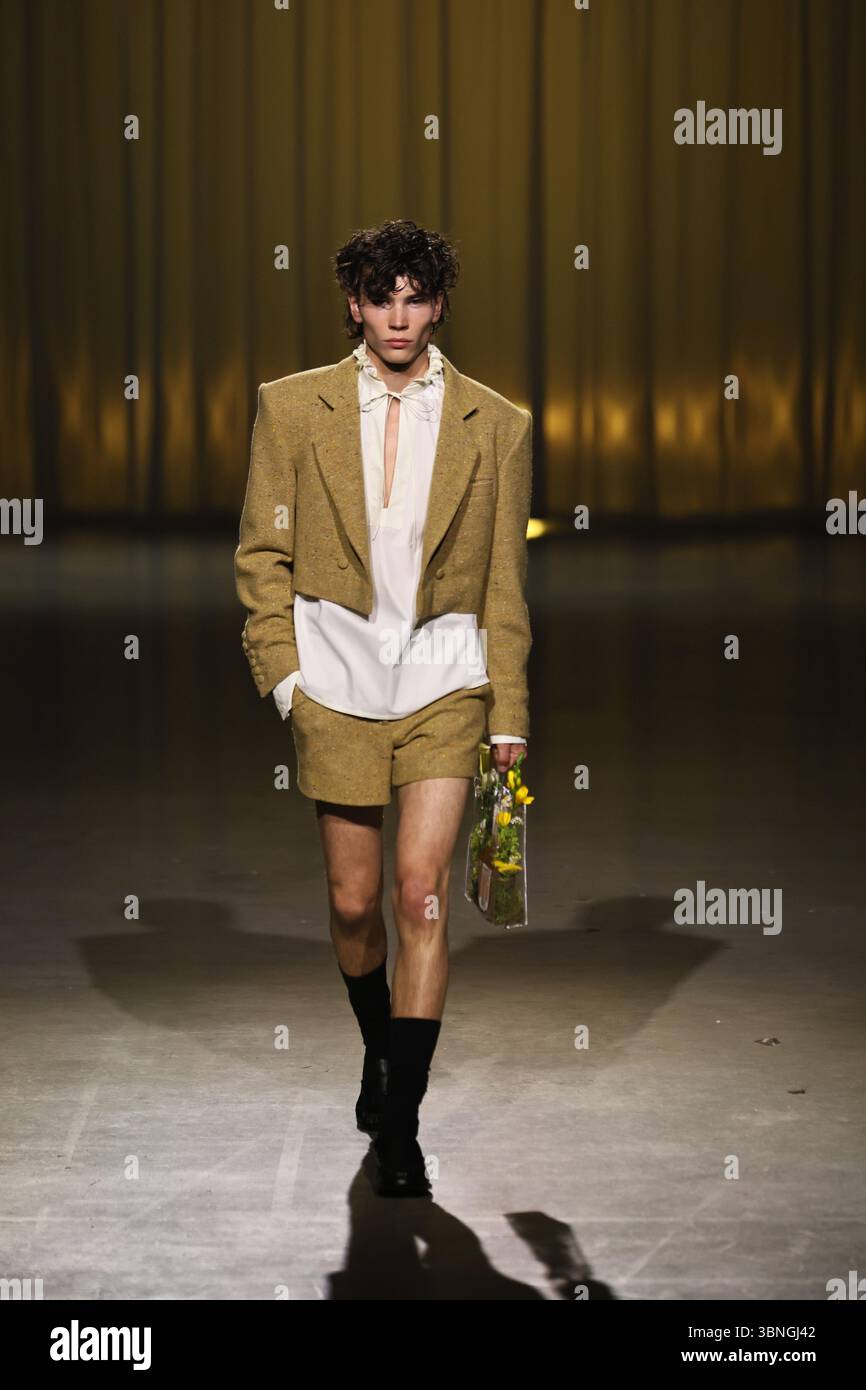 BERLIN, GERMANY - July 2th: A model walks the runway during the Danny ...