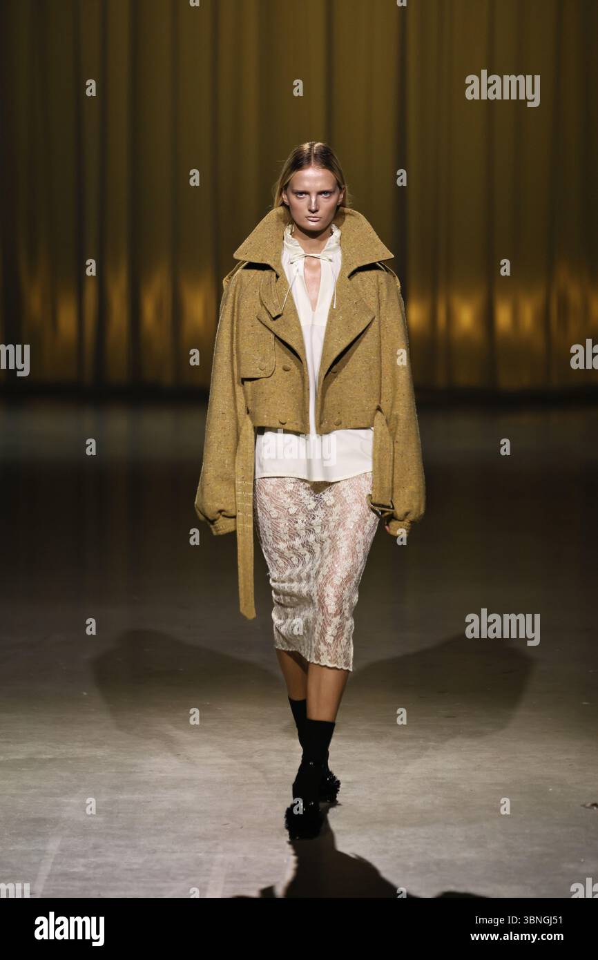 BERLIN, GERMANY - July 2th: A model walks the runway during the Danny ...