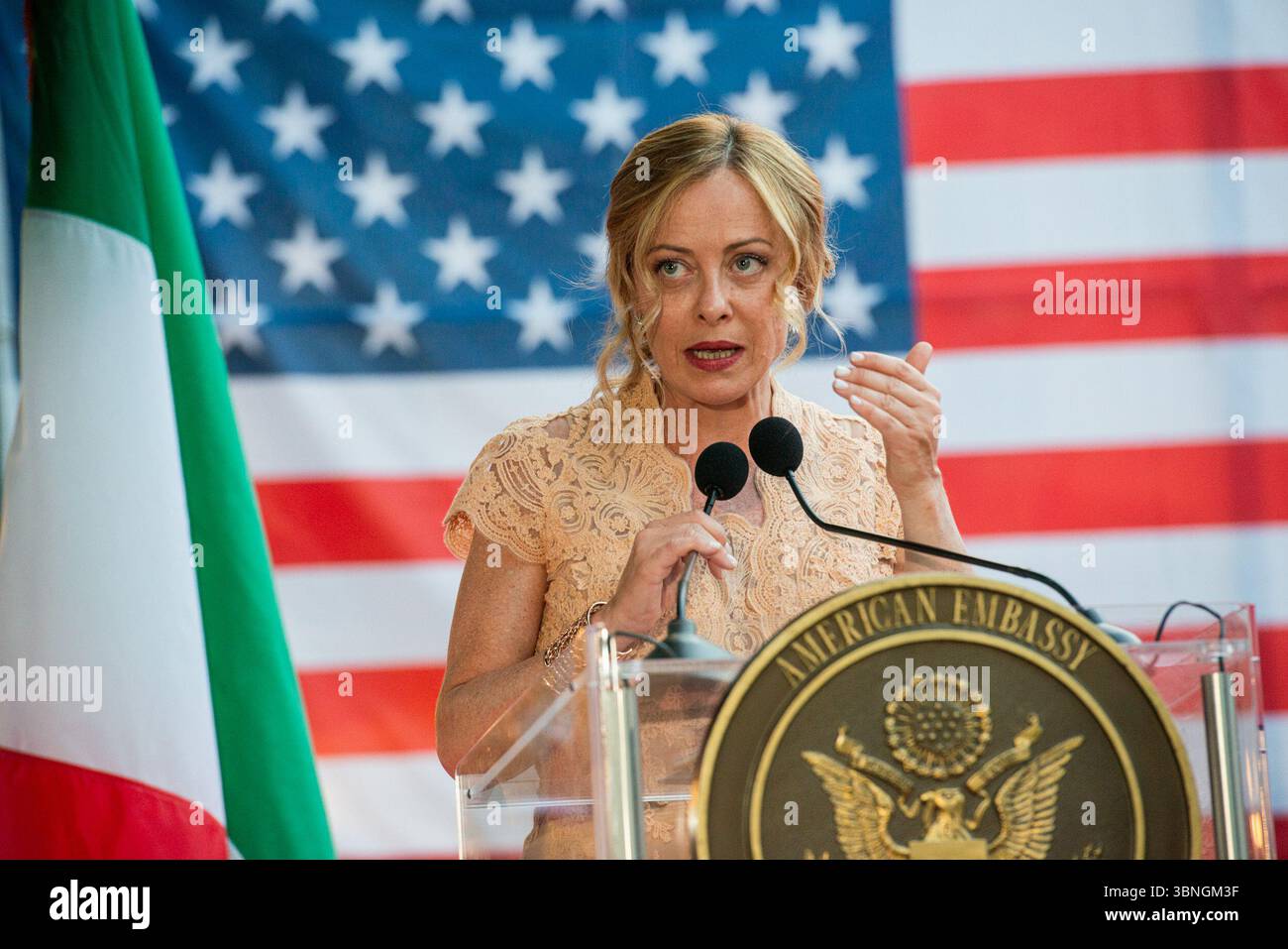 Roma, Italia. 02nd July, 2025. Celebrazione del “Indipendence Day” a ...