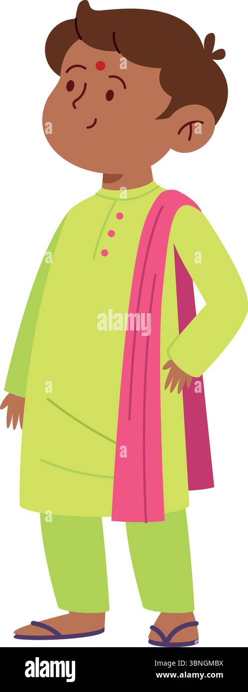 Indian Boy Character Illustration Stock Vector Image & Art - Alamy