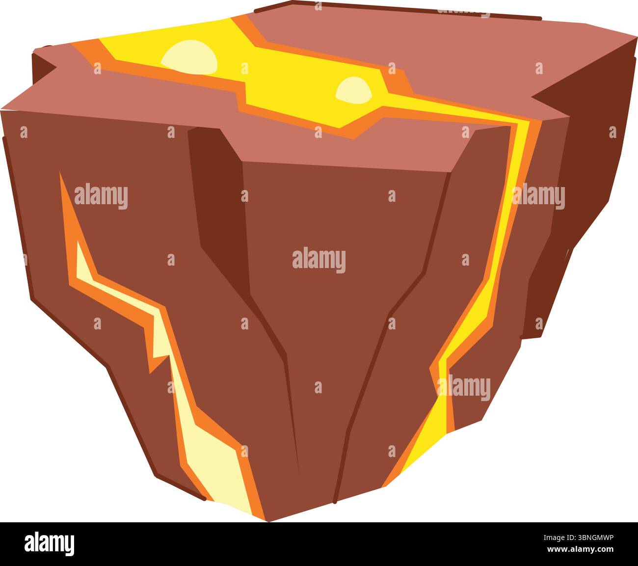 volcano lava platform cartoon vector illustration Stock Vector Image ...