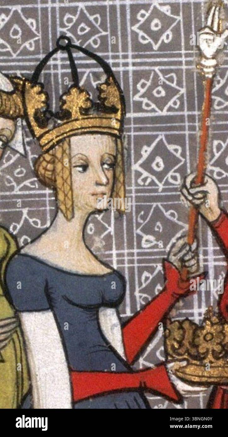 Louis II le Bègue recevant les Regalia (Richilde of Provence crop Stock ...