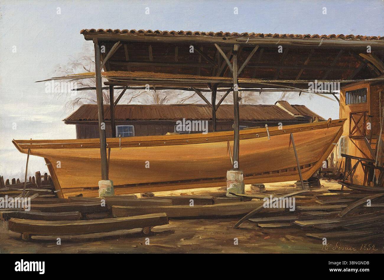 Louis Jules Gustave Caron - Construction du navire La Sibylle à ...