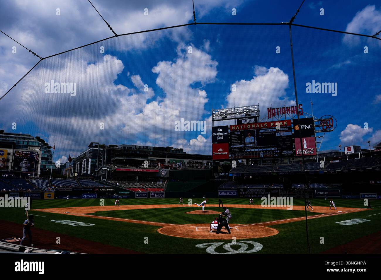 Washington Nationals pitcher Jackson Rutledge throws during the fourth ...