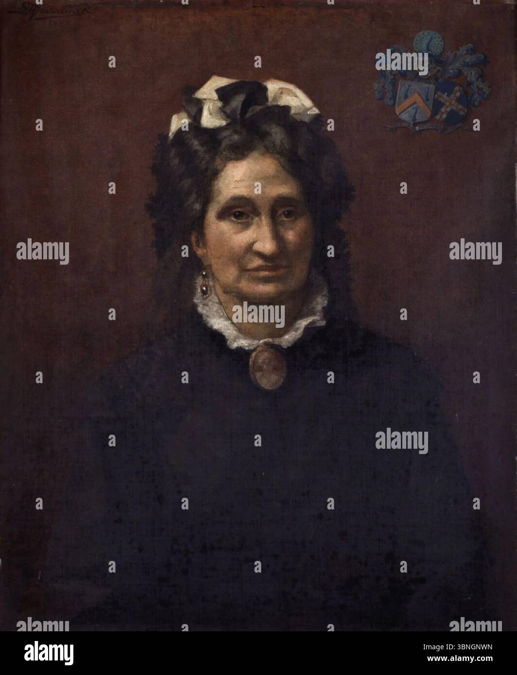 Louis Maeterlinck - Portrait of Gabrielle-Joséphine Van Huffel, the ...