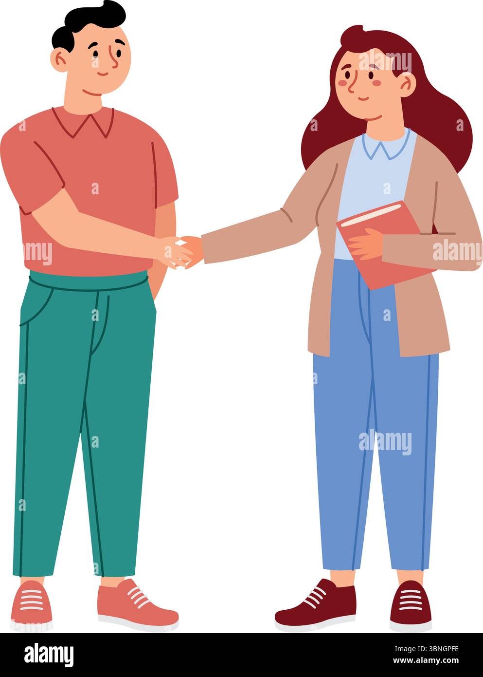 School teacher handshake father hi-res stock photography and images - Alamy
