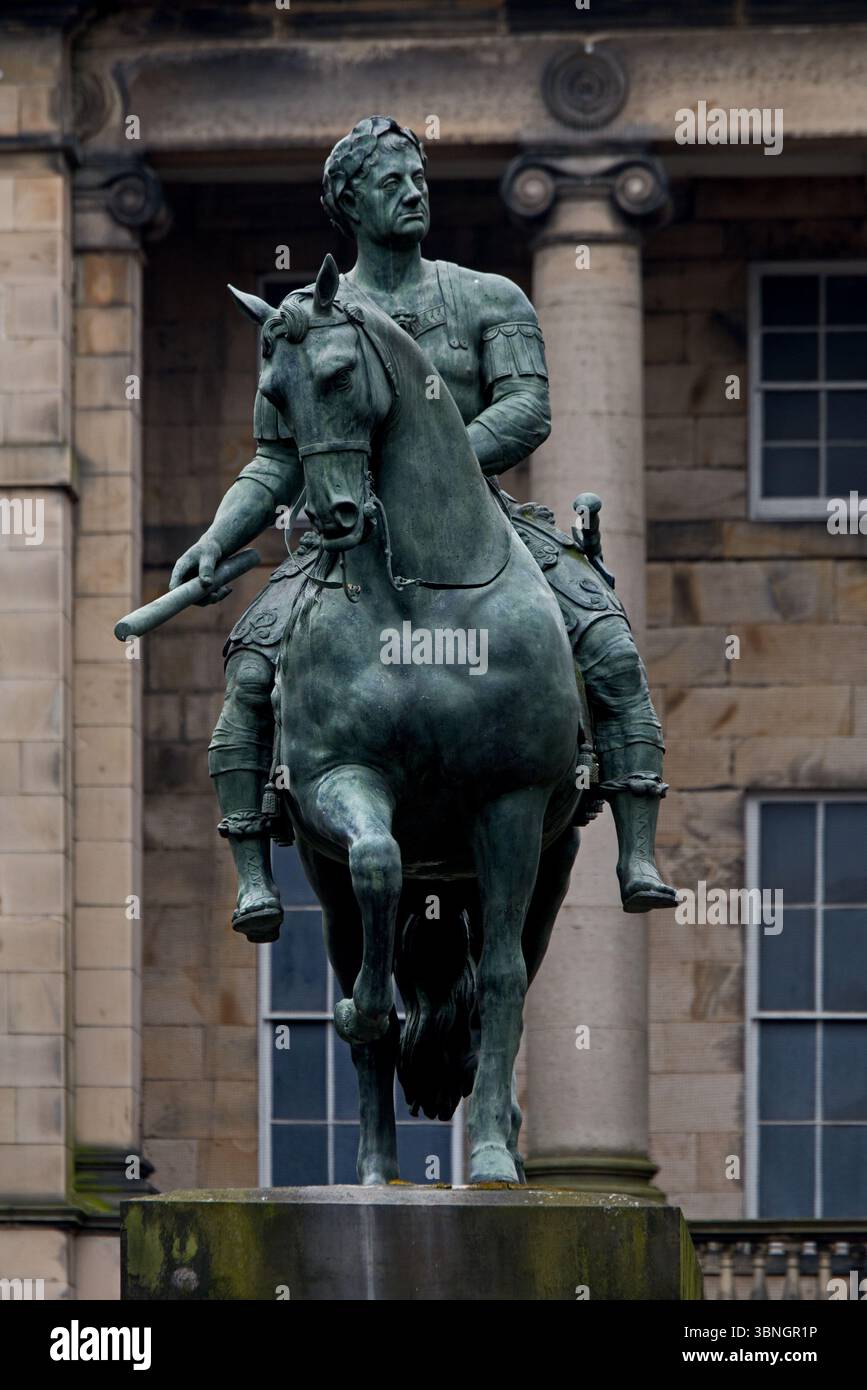 The equestrian statue of Charles II in Parliament Square, Edinburgh ...