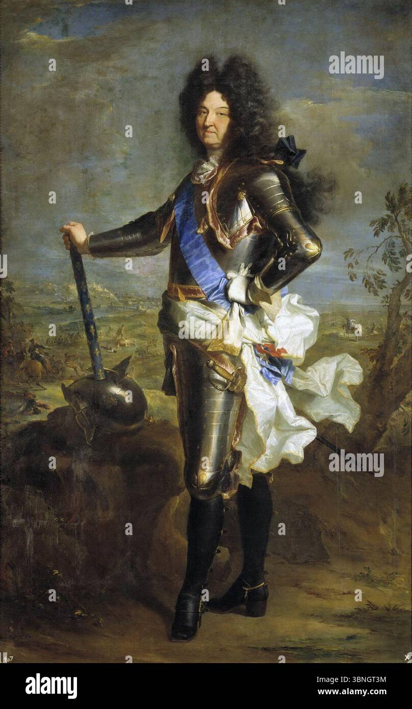 Louis XIV of France in armour (by Hyacinthe Rigaud Stock Photo - Alamy