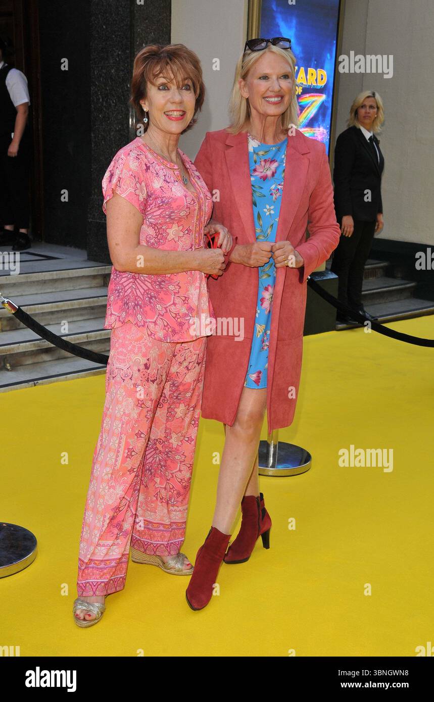 Kathy Lette and Anneka Rice at the "The Wizard of Oz" musical press ...