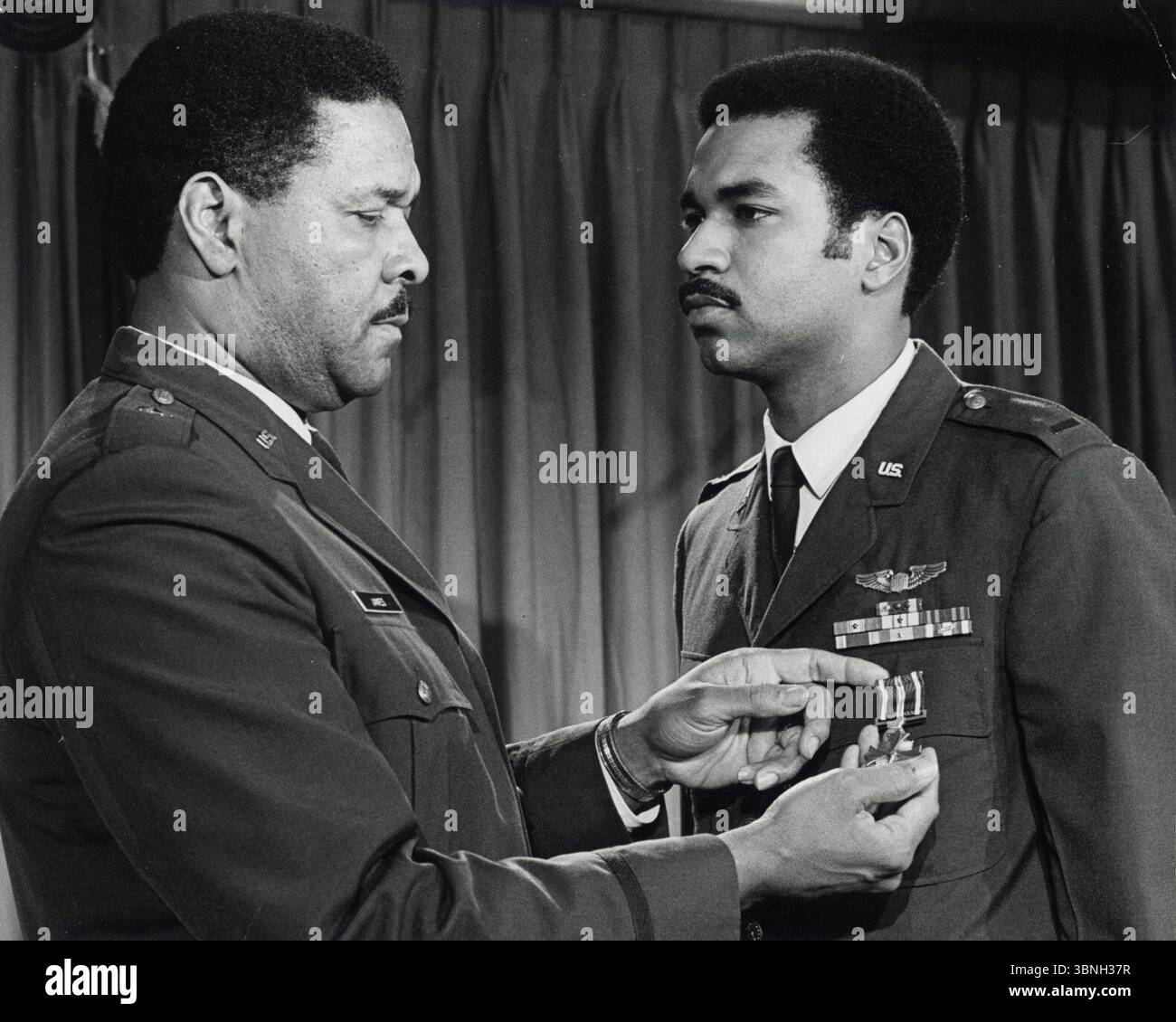 Lt. Daniel James III receives the first of his two Distinguished Flying ...