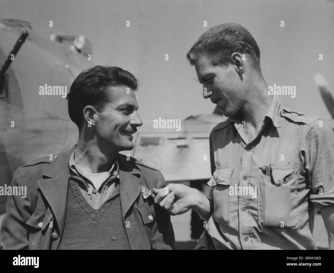 Lt. Robert Duncan wearing a Romanian Air Force badge Stock Photo - Alamy