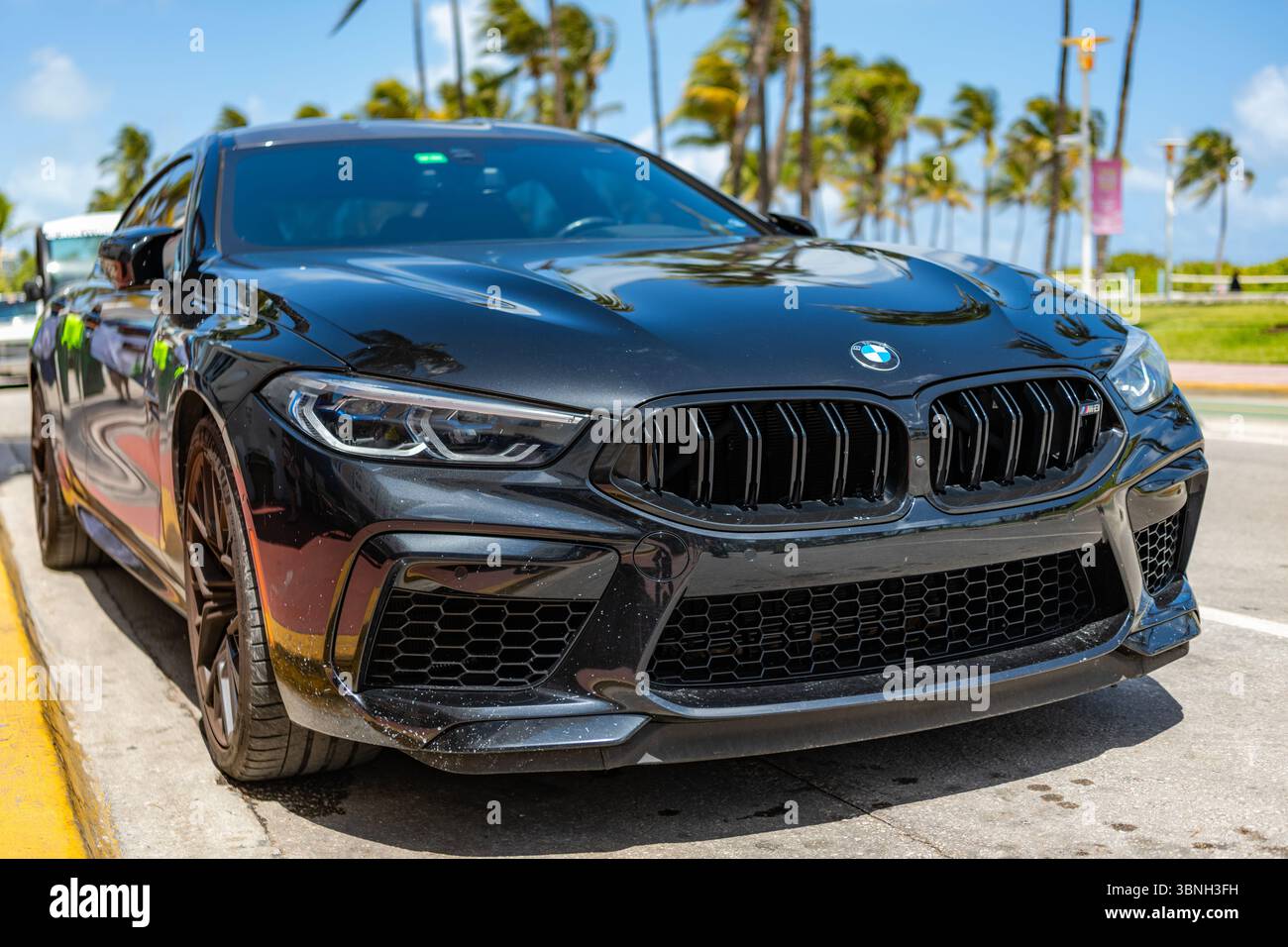 Miami, Florida, USA - April 02, 2025: Car BMW M8 coupe parked outdoor ...