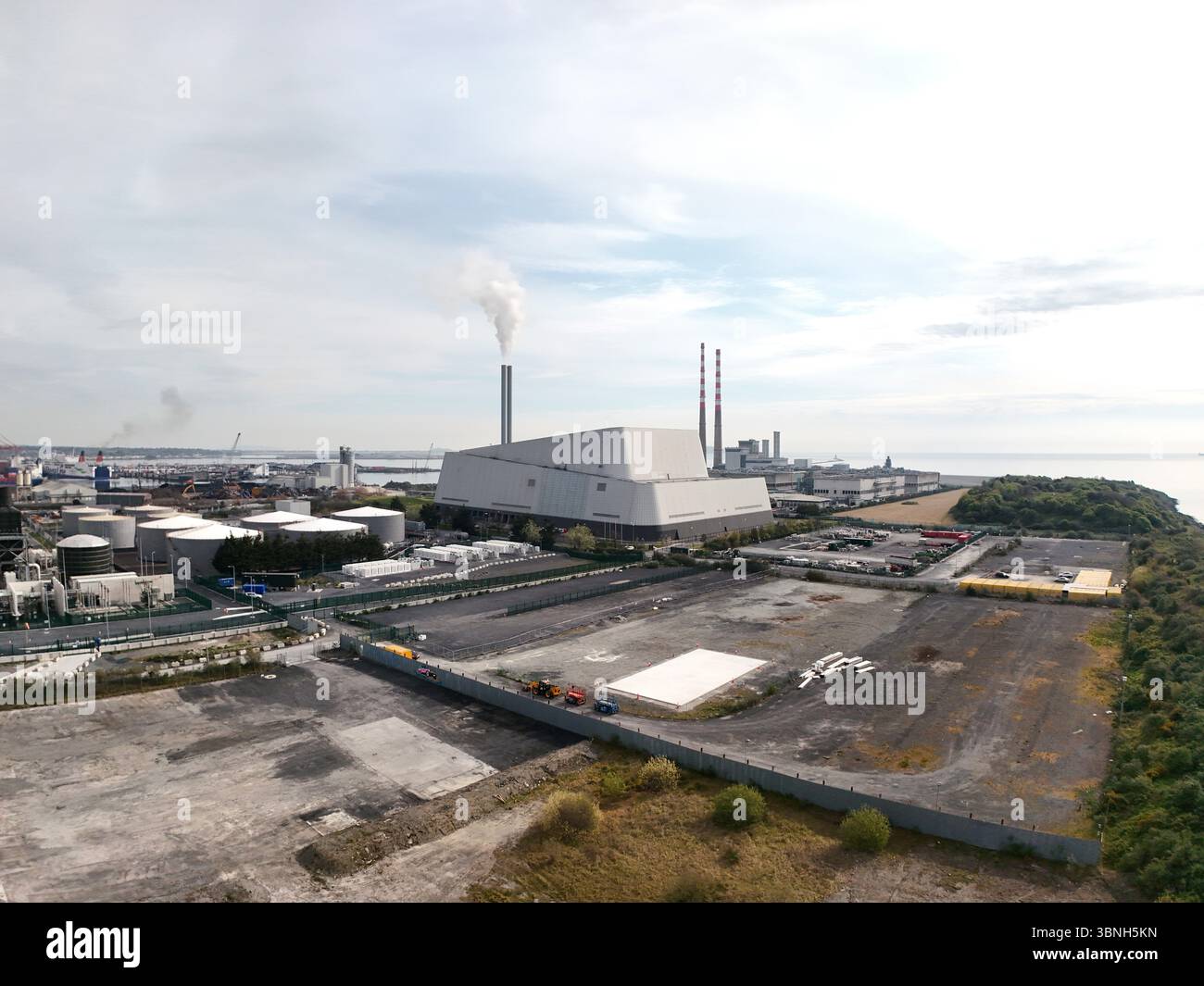 Dublin, Ireland - 12th April 2025 - Aerial view of the Dublin Waste to ...
