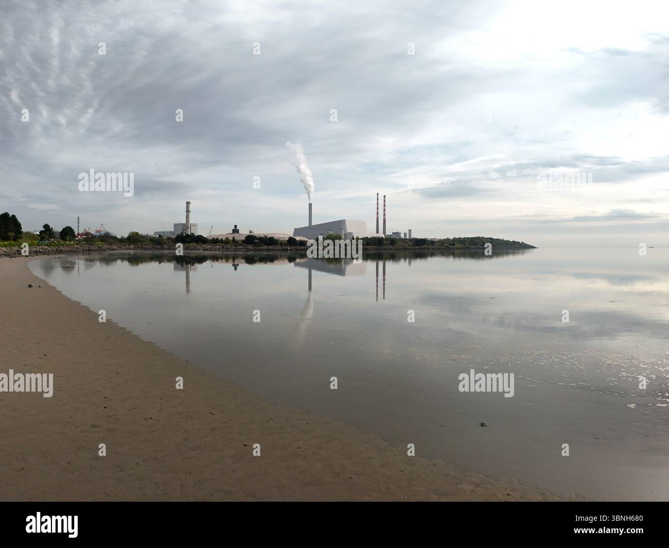 Dublin, Ireland - 12th April 2025 - Scenic aerial view of Dublin Bay ...