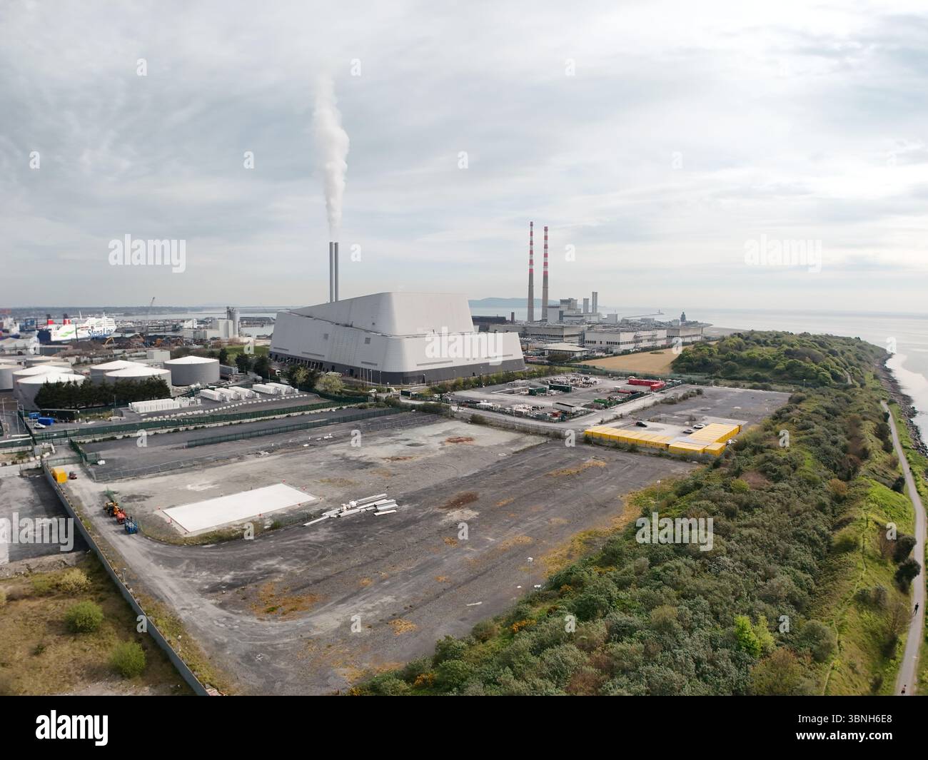 Dublin, Ireland - 12th April 2025 - Aerial view of the Dublin Waste to ...