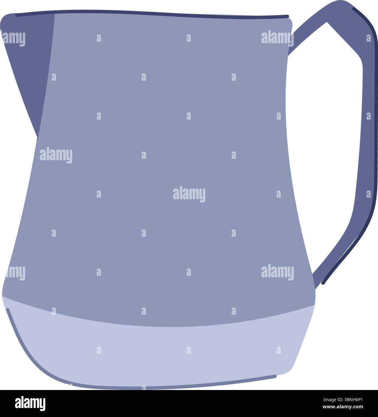 steel milk frothing pitcher cartoon vector illustration Stock Vector ...