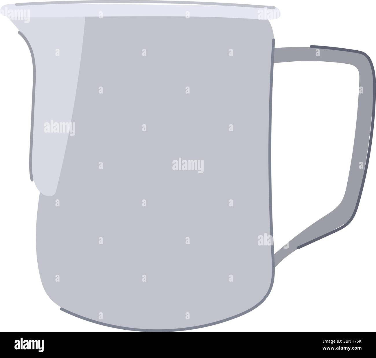 jug milk frothing pitcher cartoon vector illustration Stock Vector ...
