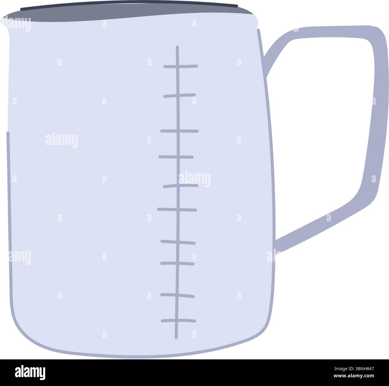 latte milk frothing pitcher cartoon vector illustration Stock Vector ...