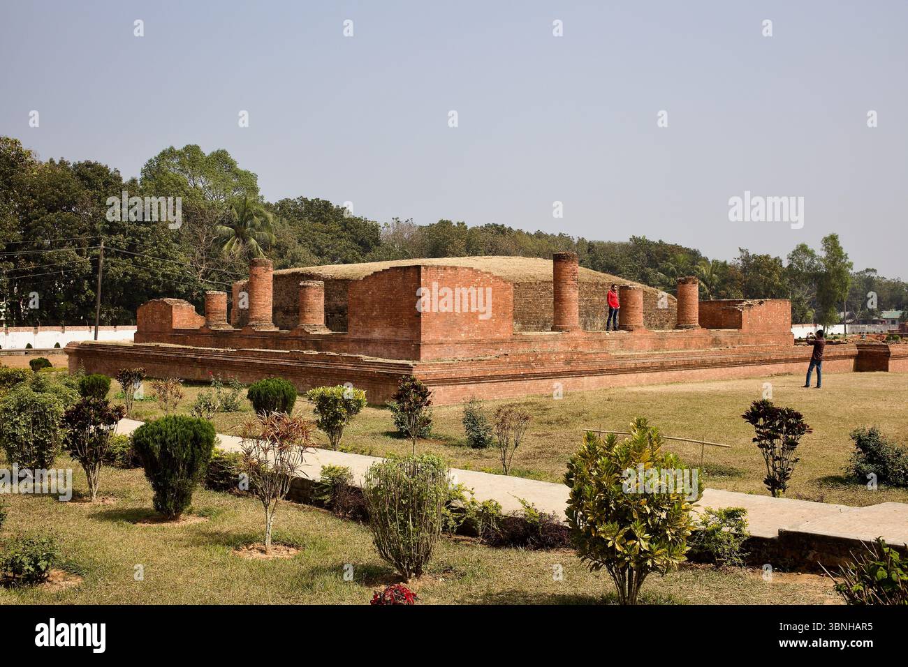 Main brick ruins of Shalban Bihar, Maynamati, Cumilla, Bangladesh, an ...
