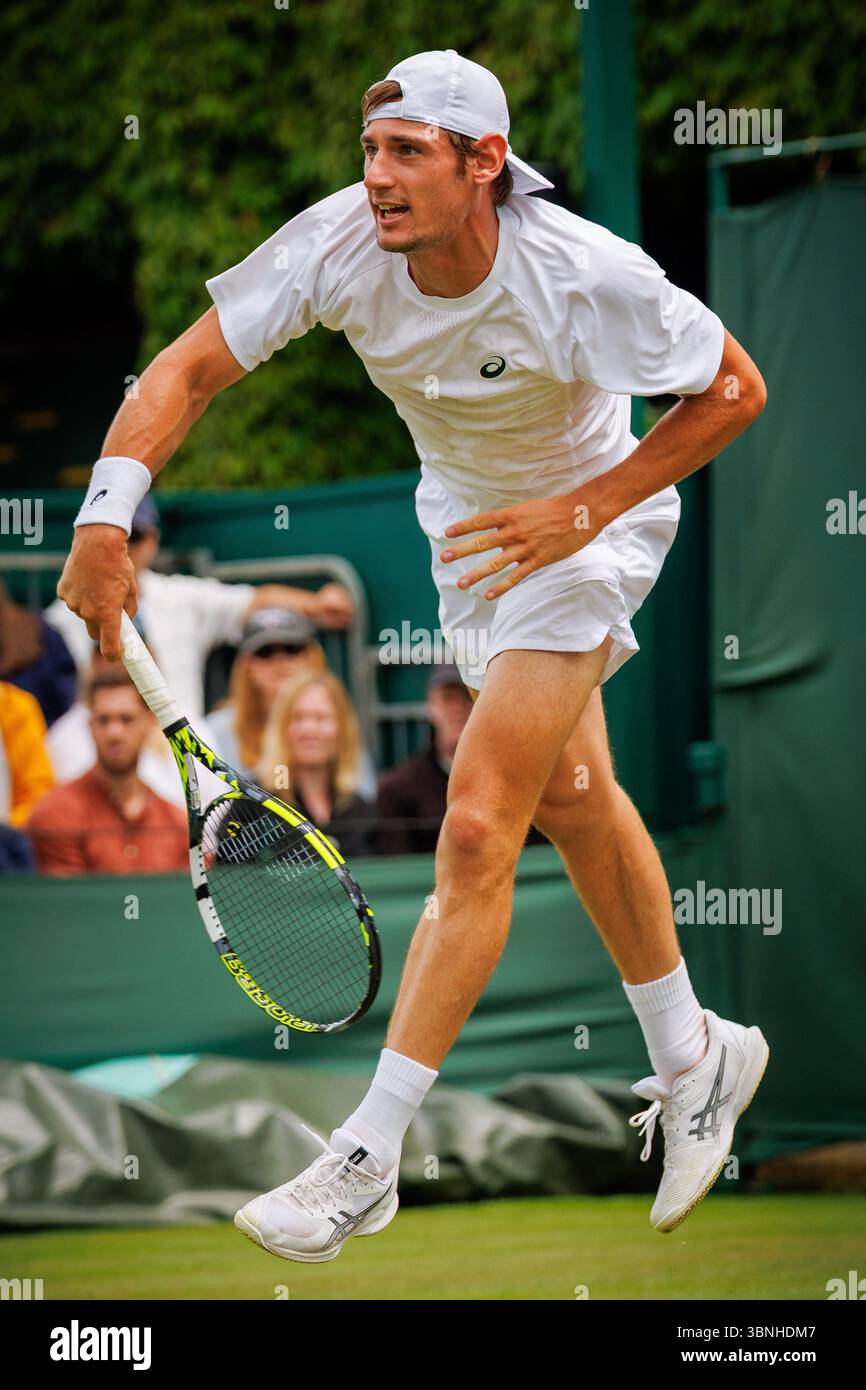 Valentin Royer (FRA) during the third round match against Adrian ...
