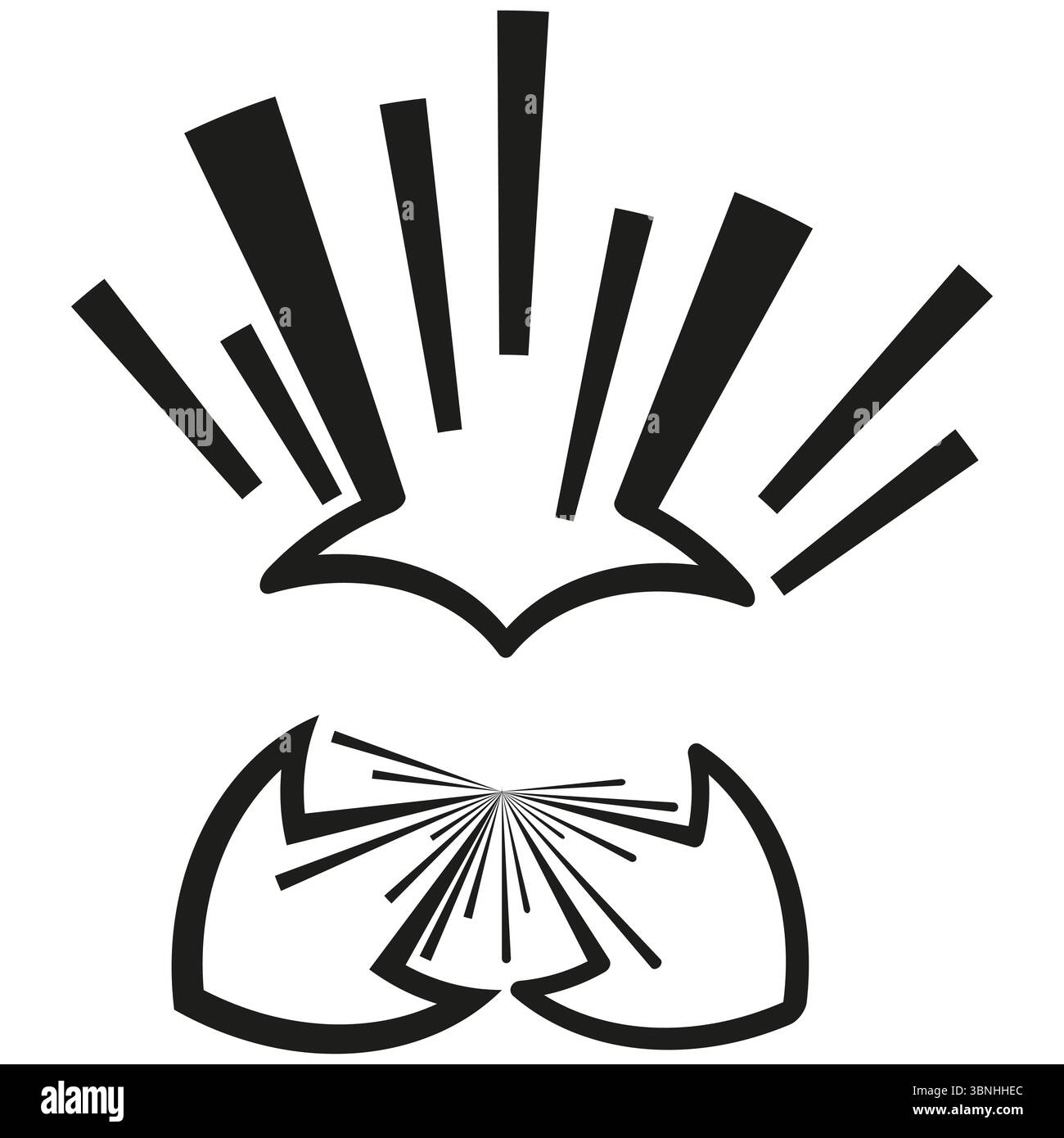 Open book icon. Knowledge burst symbol. Reading power Vector. Dynamic ...